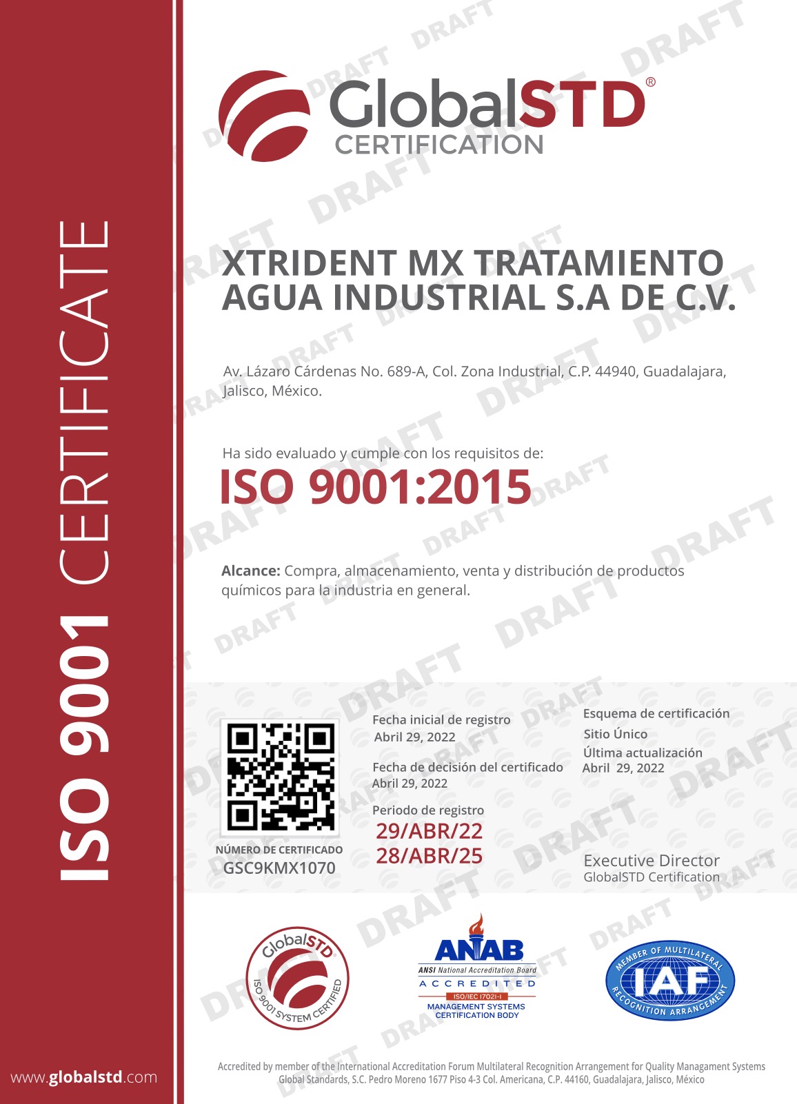Certificados Xtrident. – Xtrident